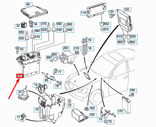 NEW MERCEDES-BENZ E W211 SAM CONTROL UNIT A211545910180 ORIGINAL NO ...