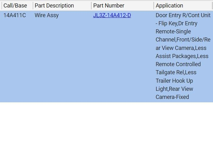 2015 - 2020 Ford F150 Tailgate with Camera Wiring Harness JL3T-14B562 ...