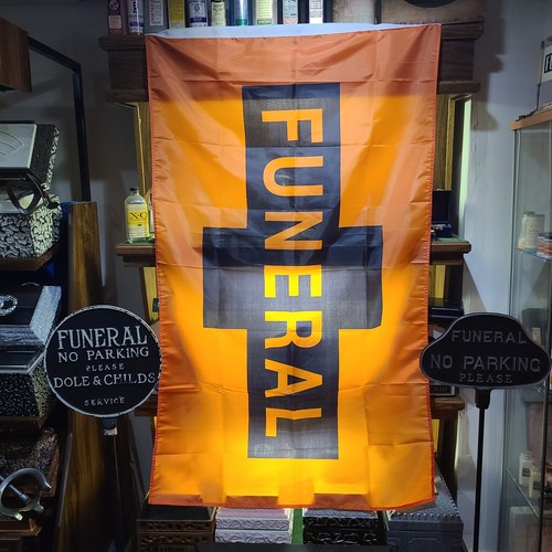 Funeral Procession Flag Large 3ftx5ft Orange | eBay