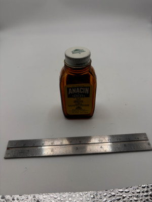 Vintage ANACIN tablets amber bottle | eBay