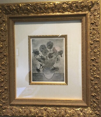 Van Gogh SUNFLOWERS copper plate engraving | eBay