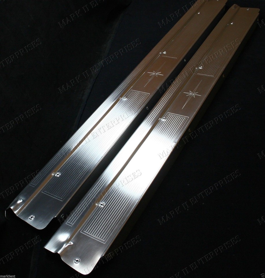 1958-59 Lincoln Continental 2-Door Sill Rocker Scuff Aluminum Plates ...