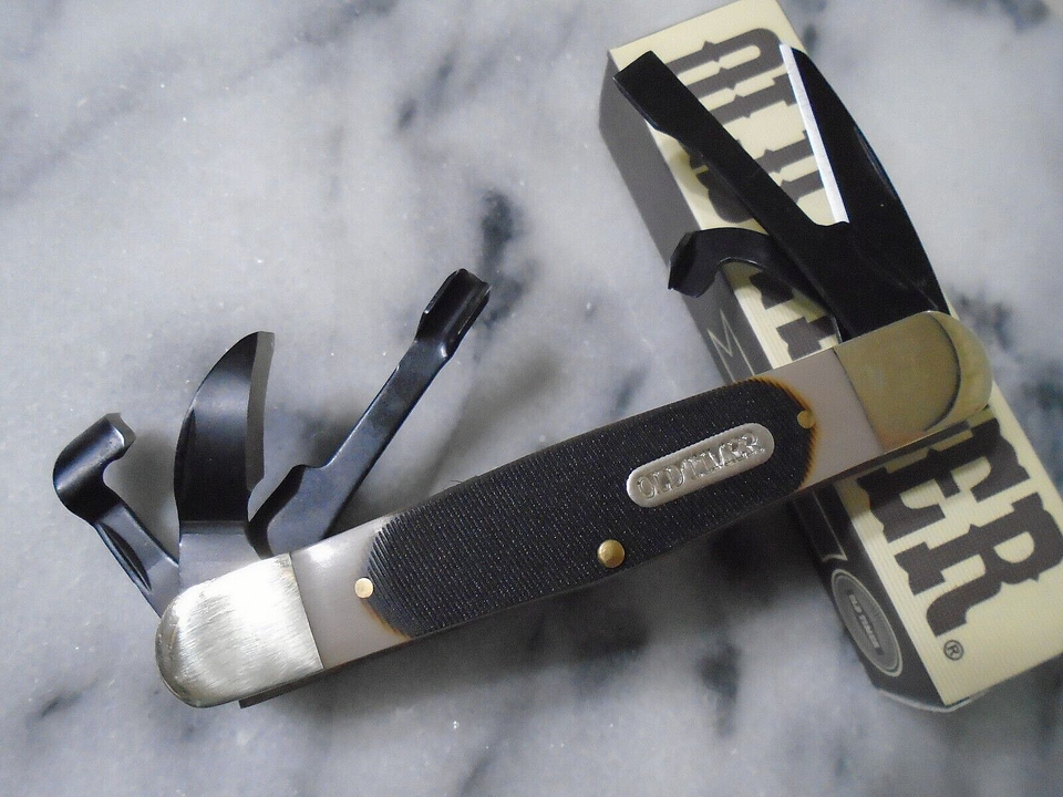 Schrade Old Timer Classic Whittler Wood Carving 6 Blade Pocket Knife ...