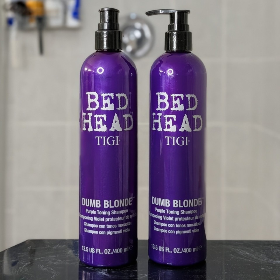 TIGI Bed Head Dumb Blonde Purple Toning Shampoo, 13.5 Ounce - Two ...