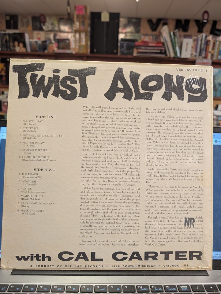 Cal Carter Twist Along LP M 1961 Vee Jay SEALED [R&B] | eBay