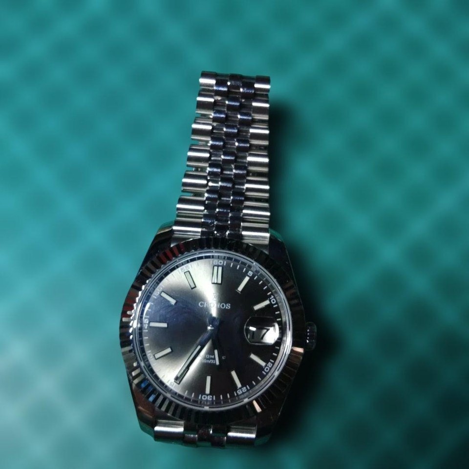 Cronos Automatic Watch Grey Dial Miyota 9015 Fluted Bezel From Japan ...