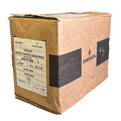 NEW EMERSON HS1F1BS SHIELDED GENERAL PURPOSE TRANSFORMER LVGP HS 60Hz ...