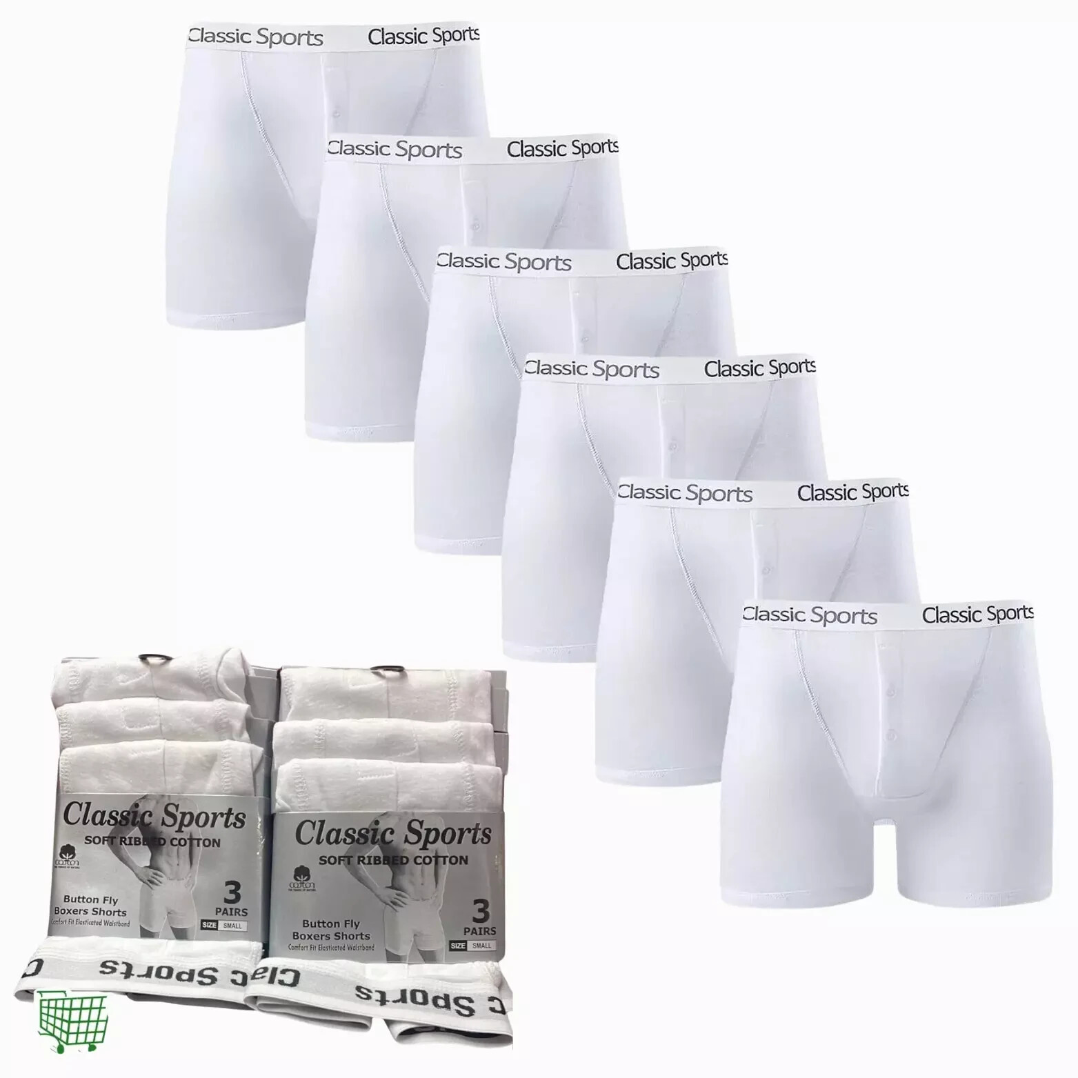 1,3,6,12 Pack Assorted Boxer Shorts Trunks Comfort Fit Boxers Mens ...