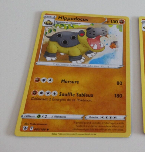 POKEMON ASTRES RADIEUX FRANCAISE CARD CARTE Hippodocus 080/189 FR JCC M ...
