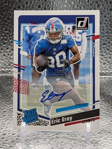 2023 ERIC GRAY Donruss RATED ROOKIE AUTO AUTOGRAPH NEW YORK GIANTS | eBay