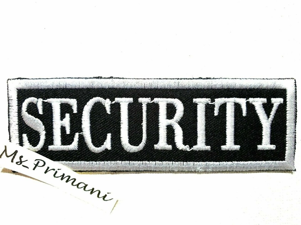 Embroidered SECURITY Patch iron/Sew On Fancy Dress Costume Badge 9x2 ...