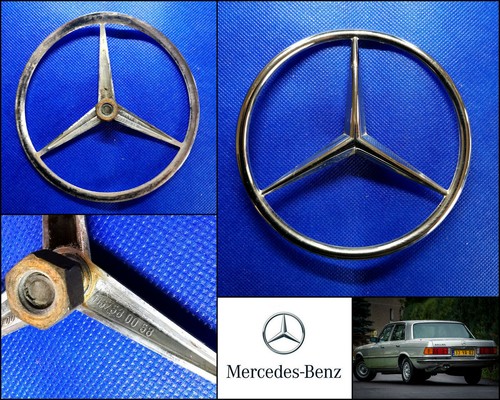 Genuine MERCEDES W116 S-class Hood Trunk Star Badge Logo Emblem ...