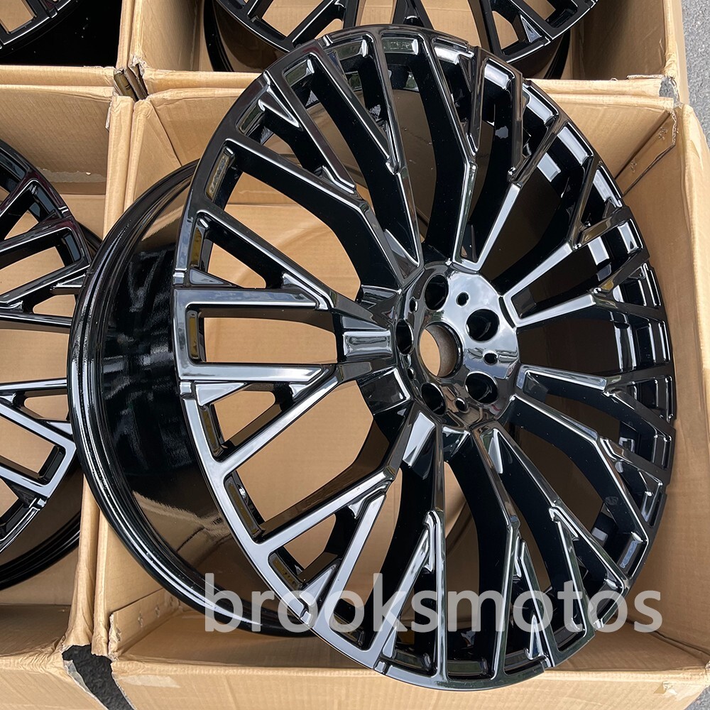 2019+ BMW X5 2020+ X6 22" Gloss Black STYLE Multi Spoke Aluminum RIMS ...
