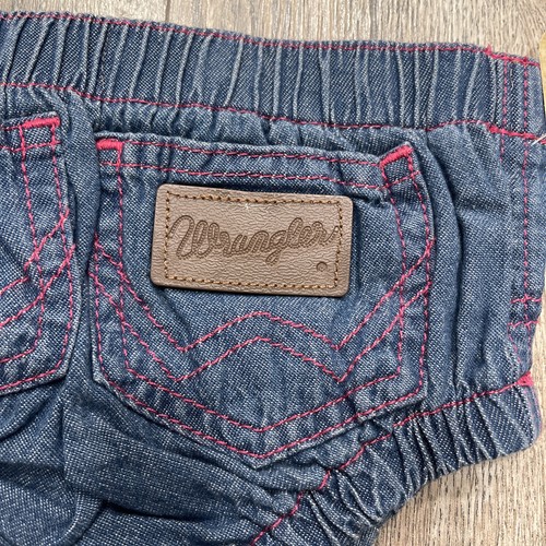 Wrangler Denim Baby Diaper Cover Shorts Bloomers Infant Size 12 Months ...