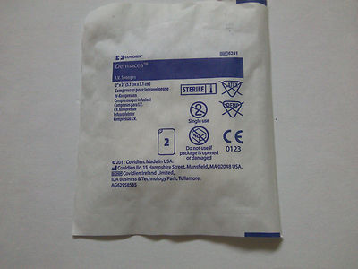 70 Covidien Dermacea Split Gauze I.V. Drain Sponges Sterile 2"X2" | eBay