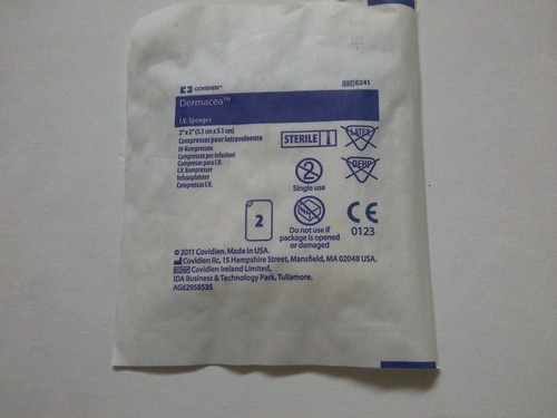 70 Covidien Dermacea Split Gauze I.V. Drain Sponges Sterile 2"X2" | eBay