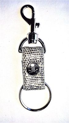 NEW Authentic Lizard skin Original unisex key ring KEY FOB zipper pull ...