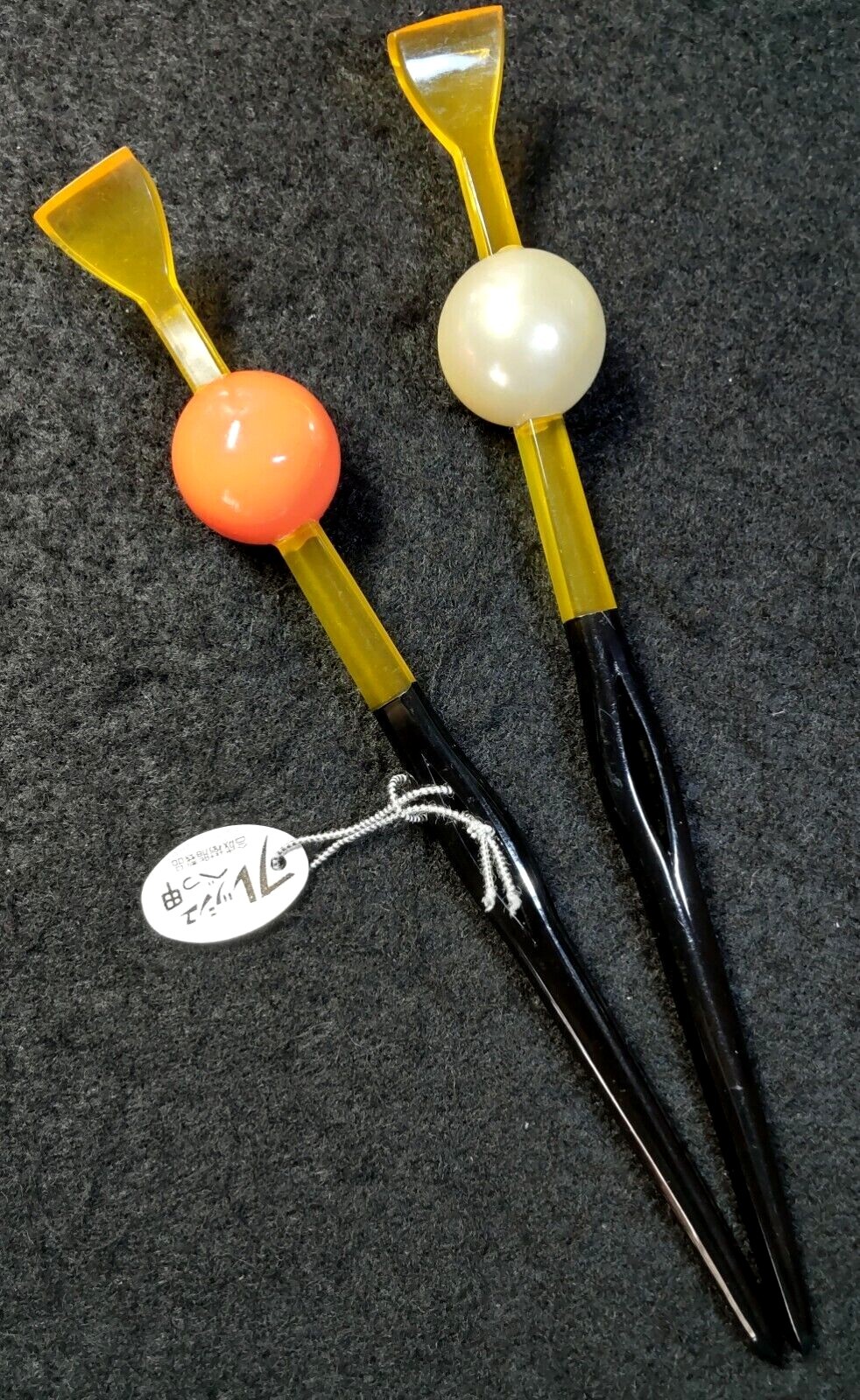 Japanese Tama-Kanzashi set of 2 Resin Kimono hairpin Hair ornament ...