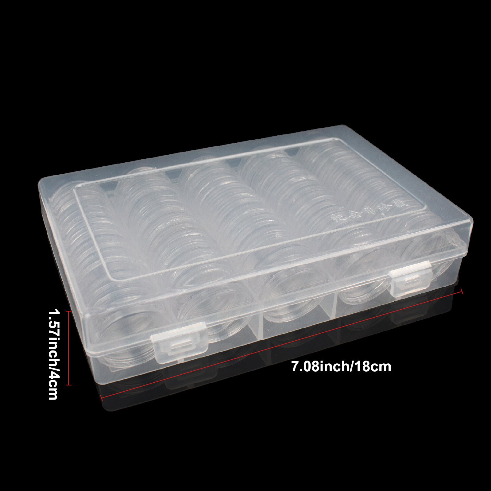 100PCS 30mm Silver Gold Coin Cases Capsules Holder Clear Plastic Round ...