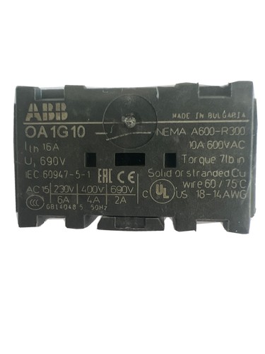 ABB Auxiliary Contact Oa1g10 1SCA022353R4970 for sale online | eBay