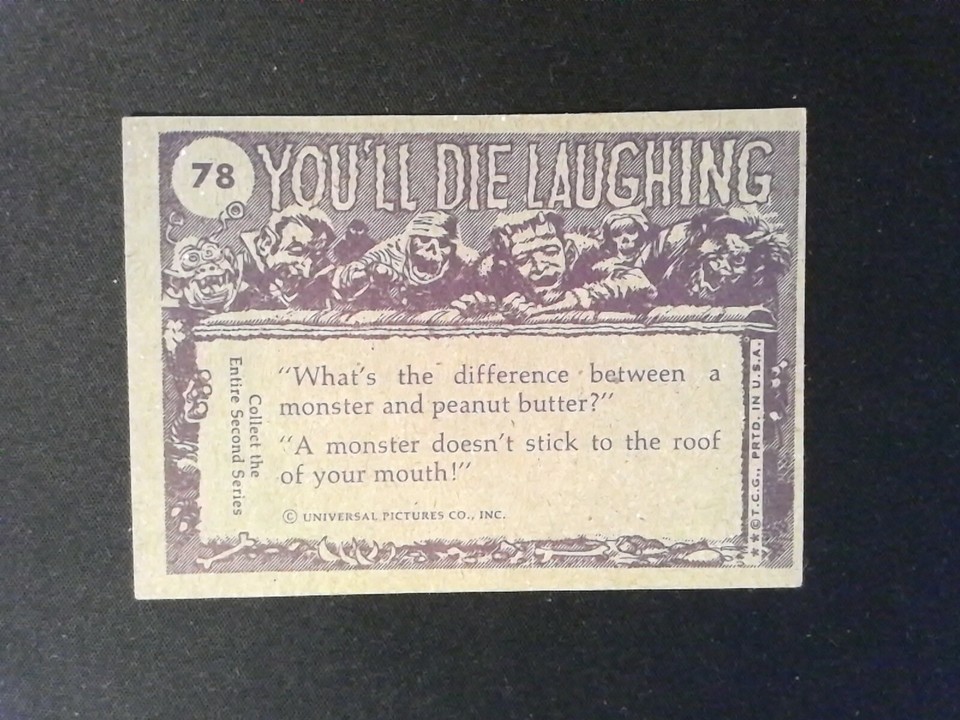 1973 You'll Die Laughing #78 Try it -- You'll like it! - trading card ...