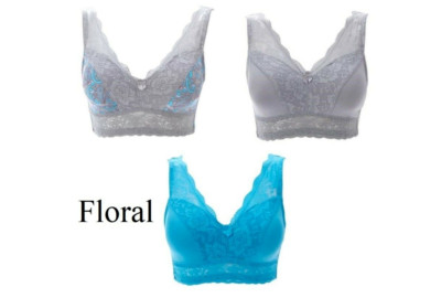 Rhonda Shear Pin Up Lace Overlay Bra 3-pack Floral 567-051 , Size 3X | eBay