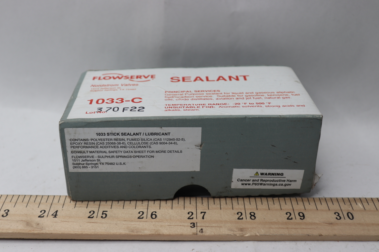 Flowserve Nordstrom Valves Sealant -20Â° F To 500Â°F 1033-C | eBay