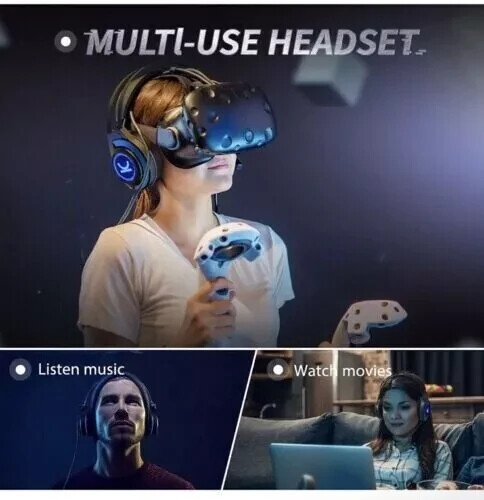 Commander CM7000 Gaming Headset Over Ear with Microphone Blue - VANKYO ...