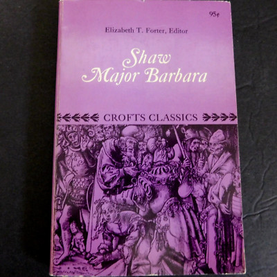 Major Barbara by Bernard Shaw 1971 Crofts Classics Books Vintage ...