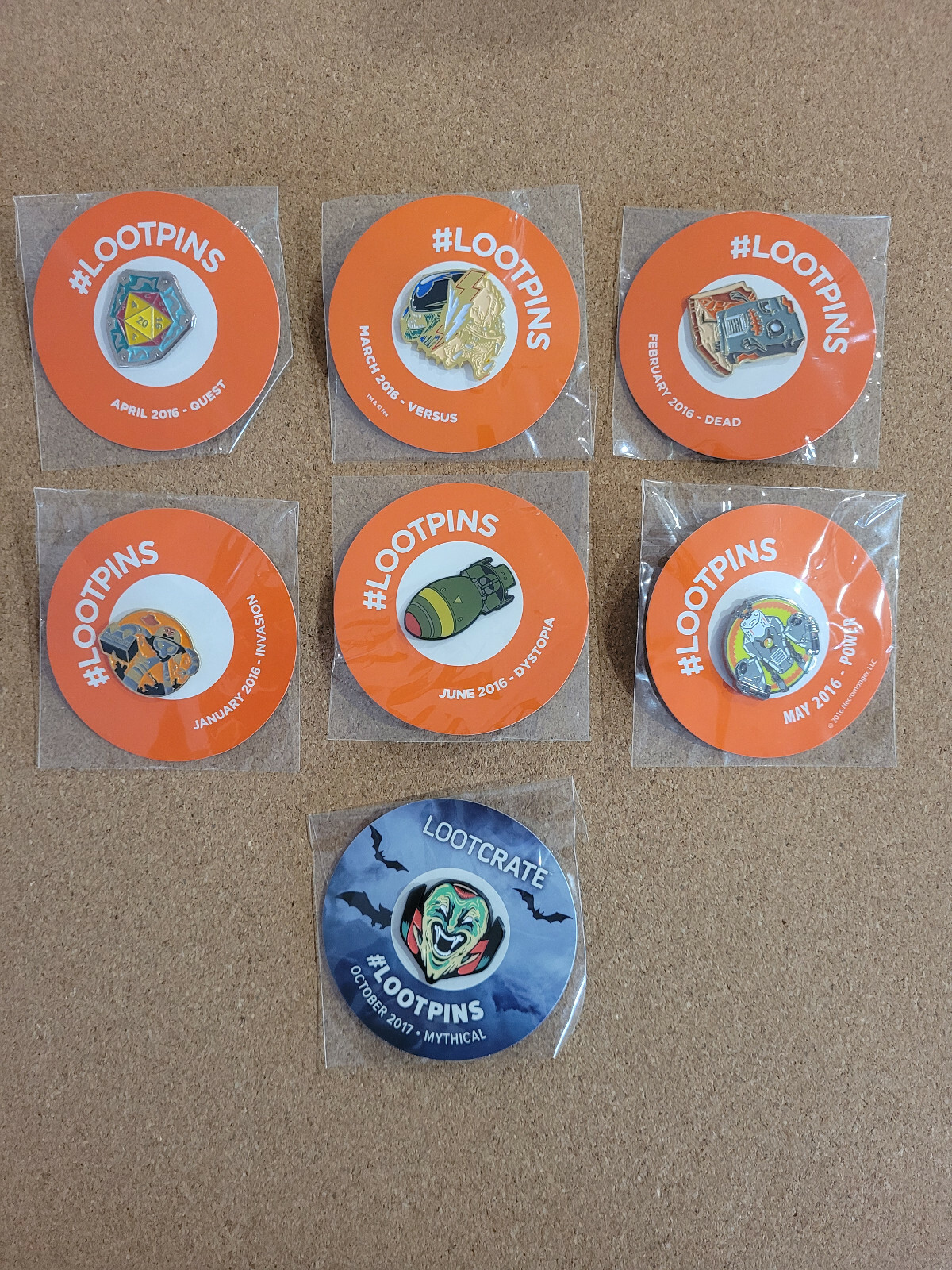 (7) Lootcrate Loot crate Lootpins Pins Lot Collection 2016, 2017 | eBay ...