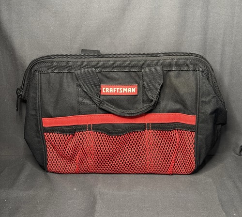 CRAFTSMAN Black Red Canvas Tool Storage Carry Bag Heavy Duty Large ...