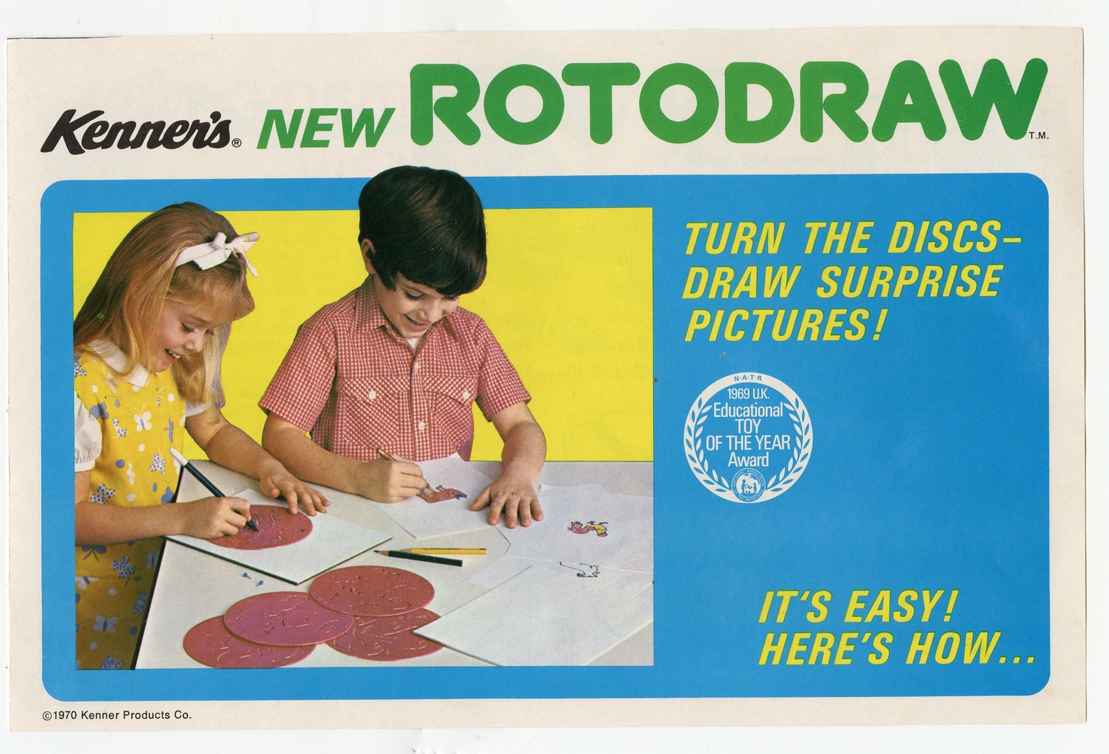 1970 Vintage ROTODRAW Children's Art Set, Toy, Zoo Animal Set, Kenner ...