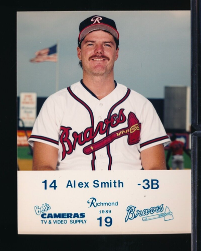 1989 Richmond Braves Team issue Photo card Alex Smith 4x5 Bob's Cameras ...