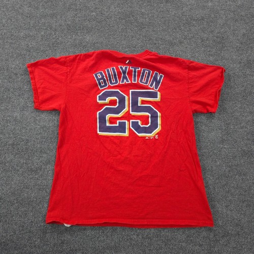 Minnesota Twins Shirt Mens Large Red Byron Buxton 25 Graphic Logo ...