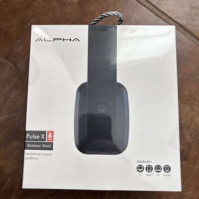 ALPHA Pulse X Wireless/Wired Headphones Made for TV Tablet PC Phone ...