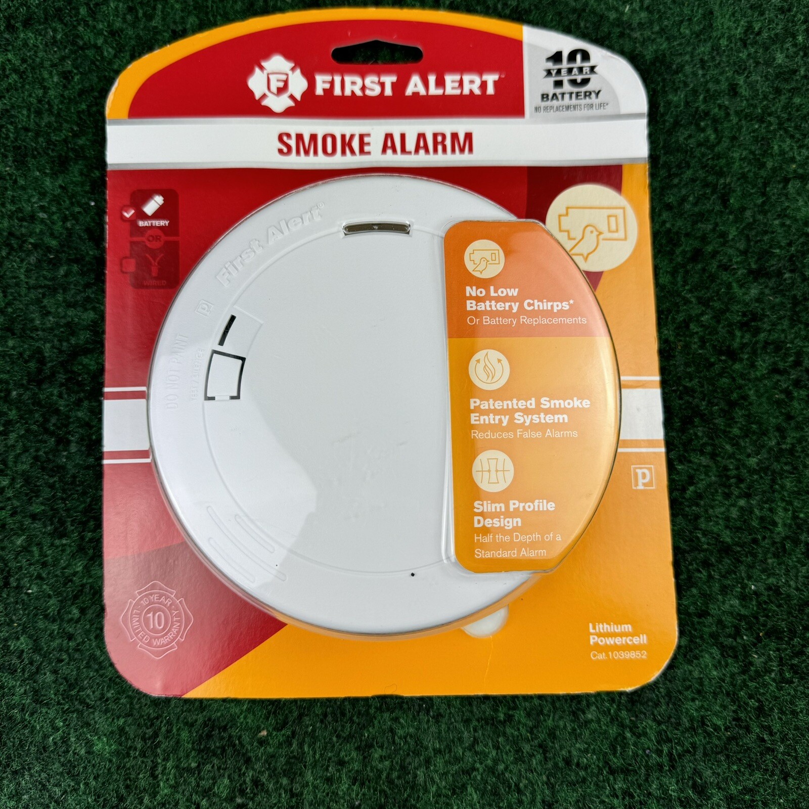 First Alert Smoke Alarm Slim Profile Design Model P1210 - 10 Year ...