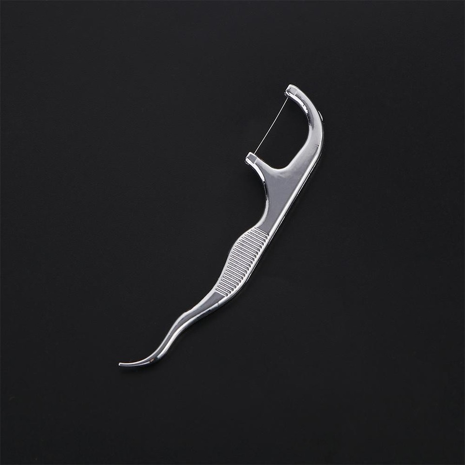 Cleaning Floss Stick Dental Floss Flossing Holder Stainless Steel ...