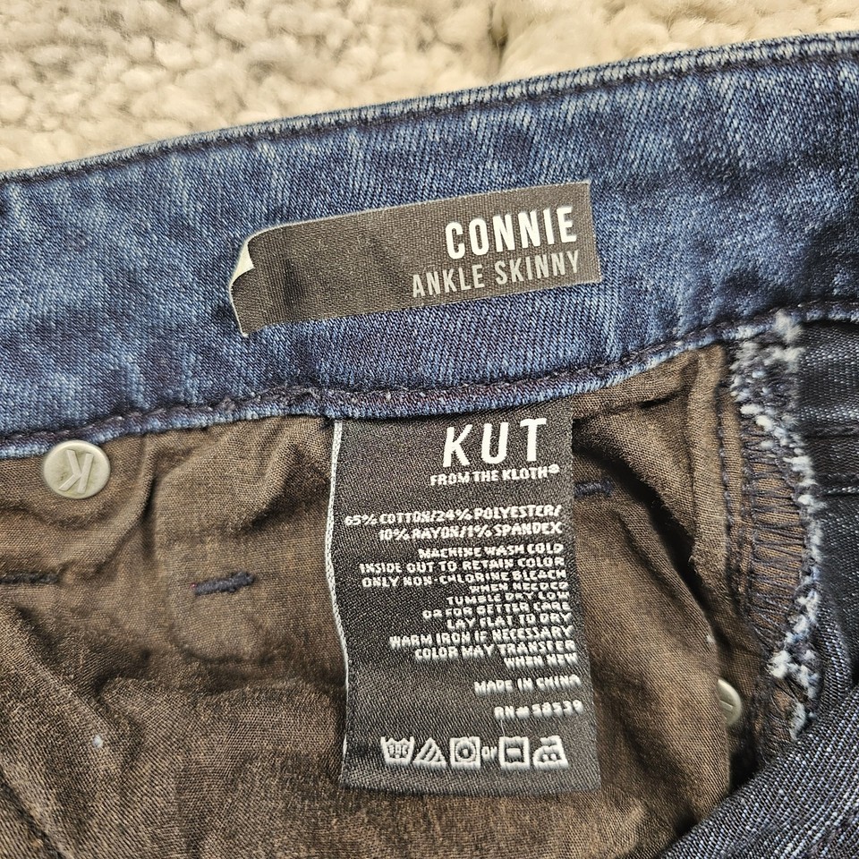 Kut From the Kloth Womens Jeans Connie Ankle Skinny Whiskered Frayed ...