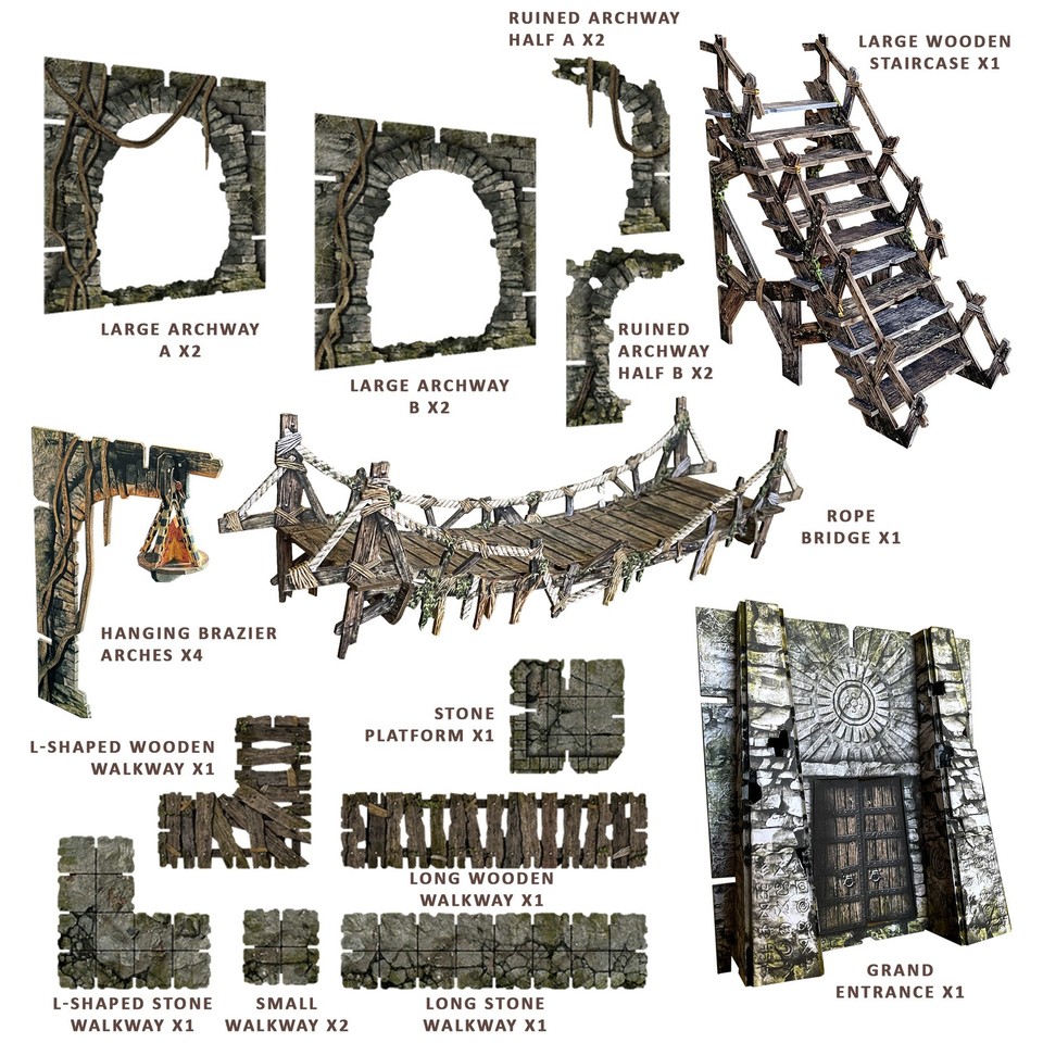 Fantasy Dungeon Terrain Core Set Battle Systems Scenery for Warhammer D ...