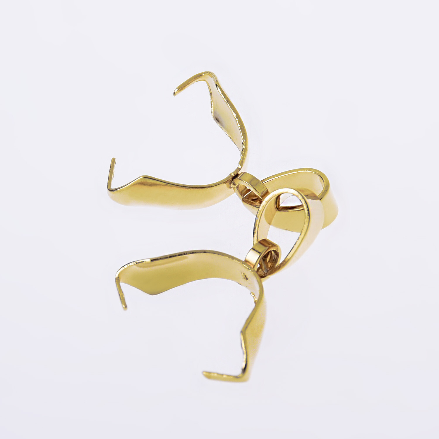 Stainless Steel Pinch Bail Snap Bails Clasps Pendant Bail Necklace ...