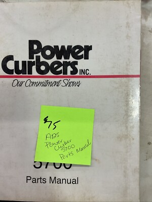 Power Curbers Inc 5700 Parts, Manual | eBay