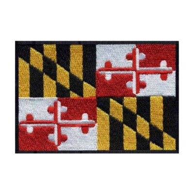Maryland State Flag Patch US USA Embroidered - Iron On/Sew On | eBay