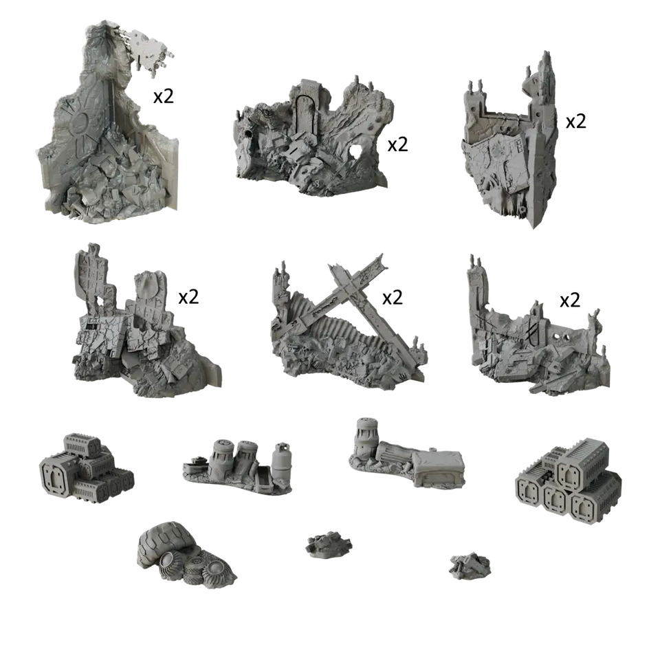 Terrain Crate - Sci-fi Terrain: Deadzone Ruins | eBay