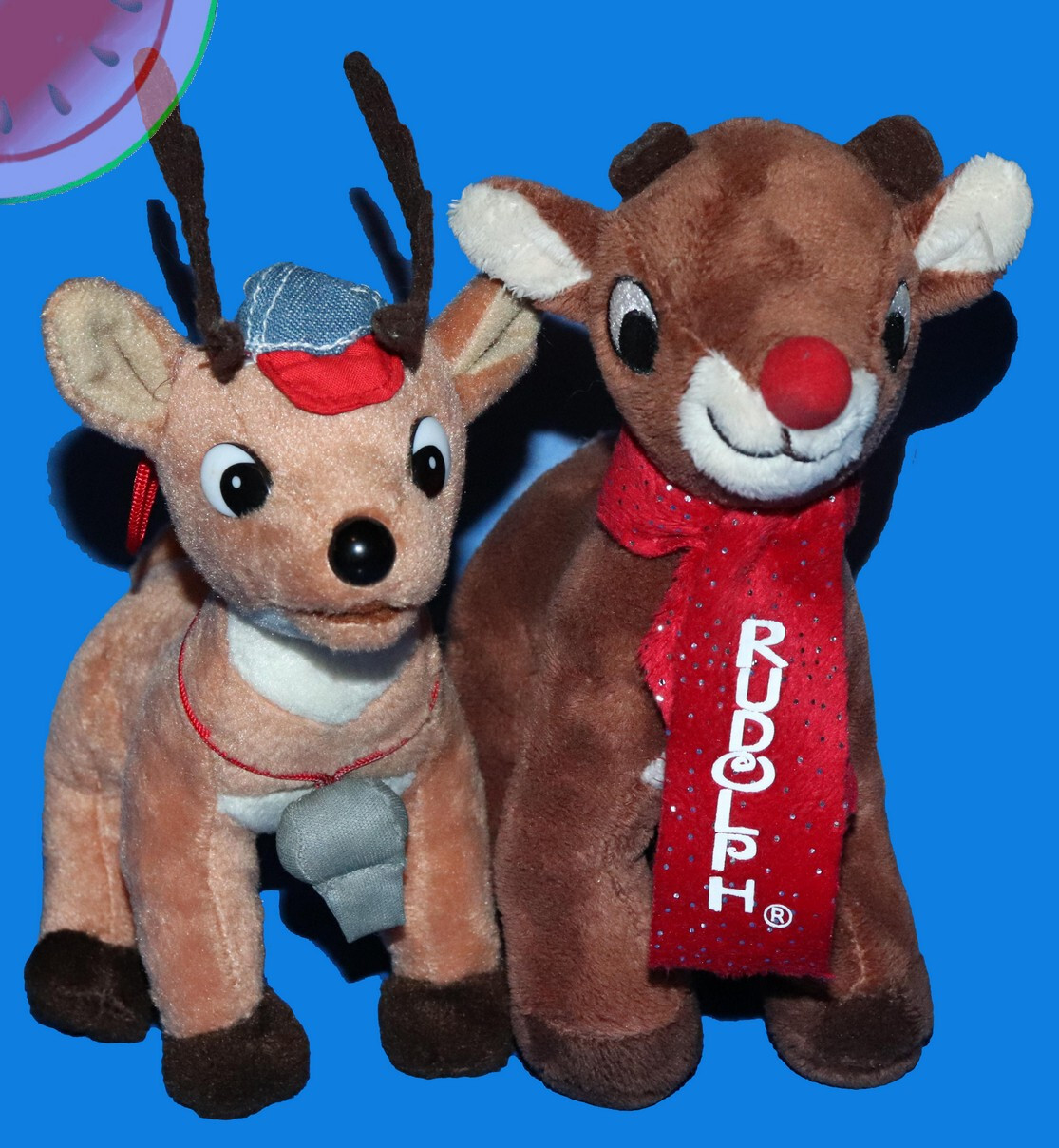 Pair 2 Plush RUDOLPH THE RED NOSE REINDEER / COACH COMET Island of ...