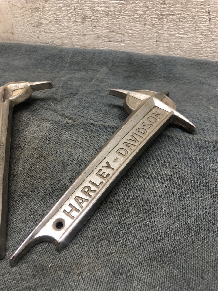 Harley Panhead Gas Tank Emblems 1961 - 1962 Badges OEM ! | eBay