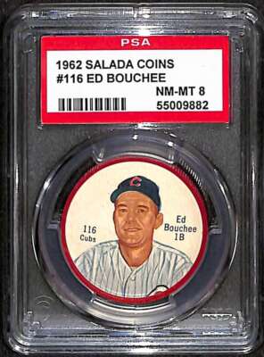 1962 Salada Coins #116 Ed Bouchee PSA 8 NMMT C94837 | eBay