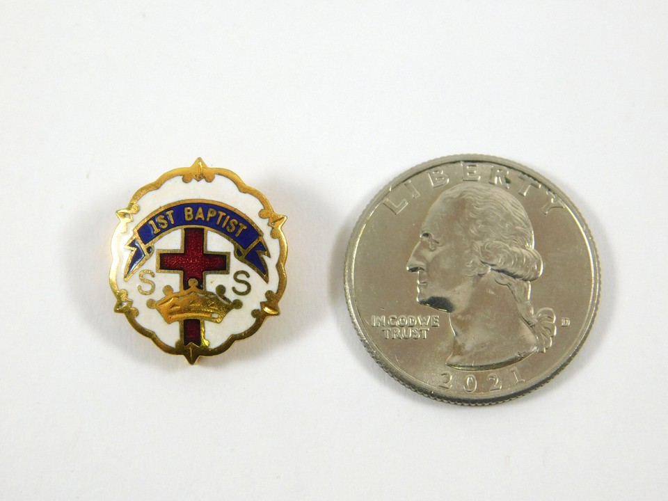 Vintage 1st Baptist SS Sunday School Lapel Pin | eBay