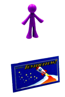 Plastic PVC Figure - Male PURPLE - Action Figure 2.5" Tall Game Piece ...