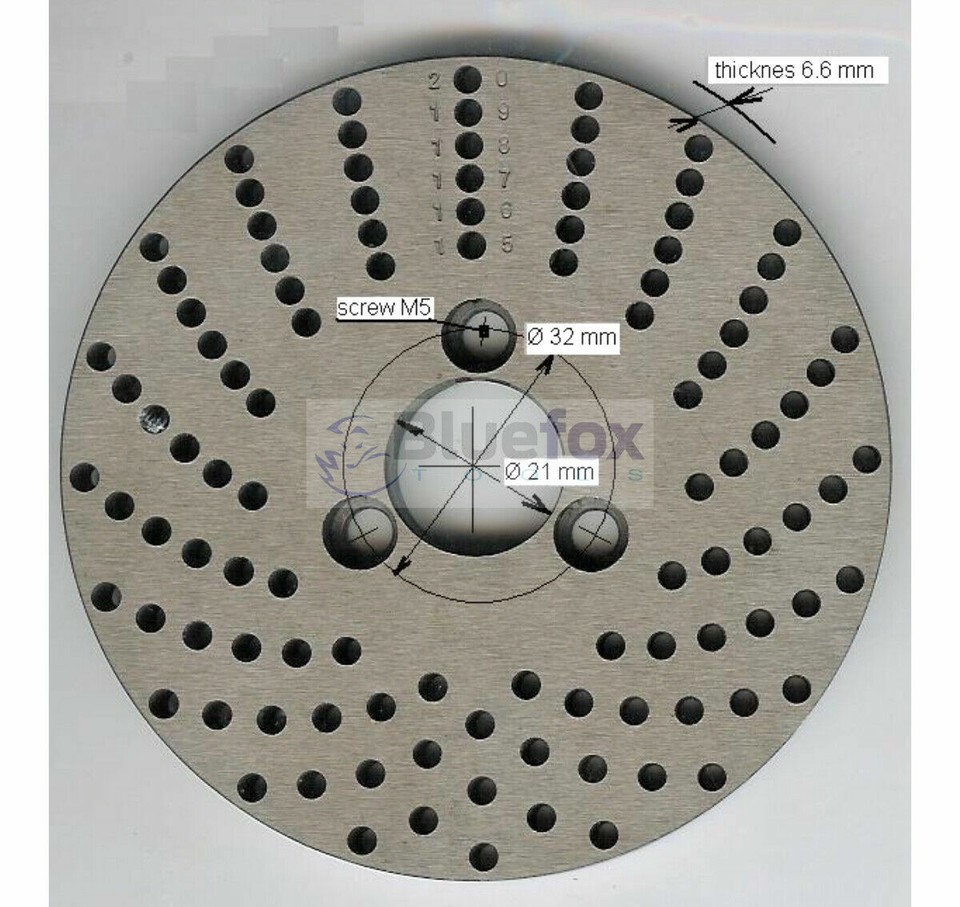INDEXING PLATE SET / DIVIDING PLATES SET FOR HV4 & HV6 ROTARY TABLES | eBay