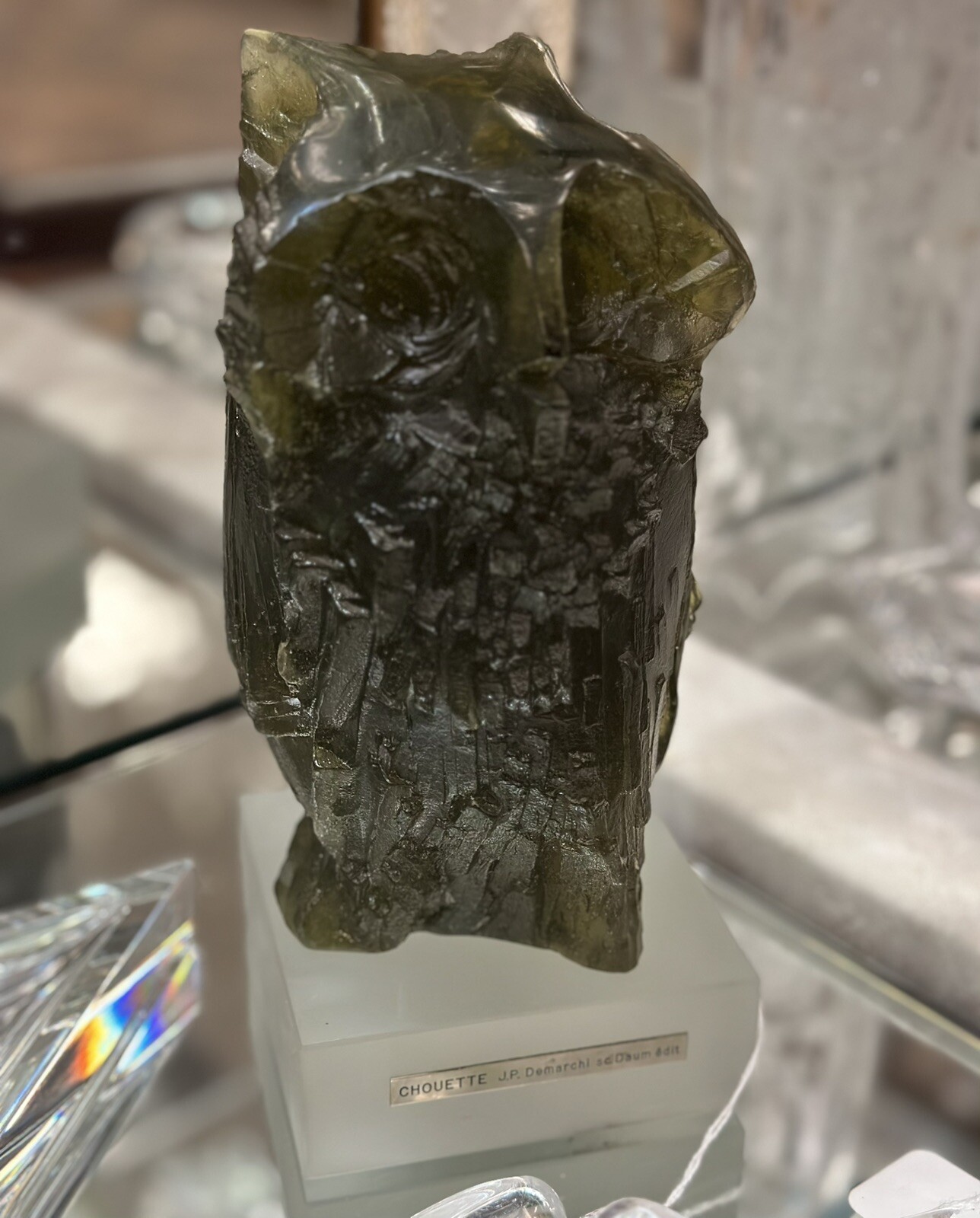 Daum Crystal | Maurice Legendre Pate De Verre Owl Sculpture | eBay